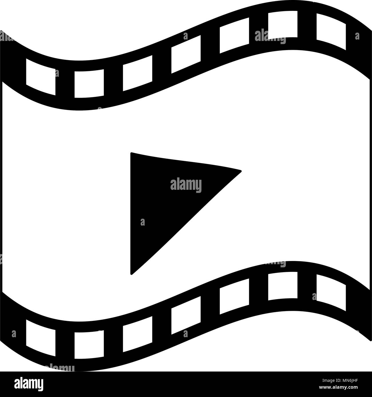 Play video symbol in black and white colors Stock Vector Image & Art ...