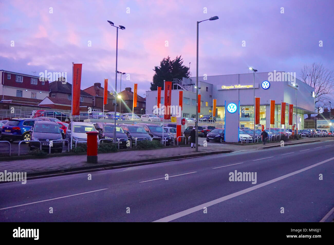 VW Dealership, Colindale, London, UK, England Stock Photo - Alamy