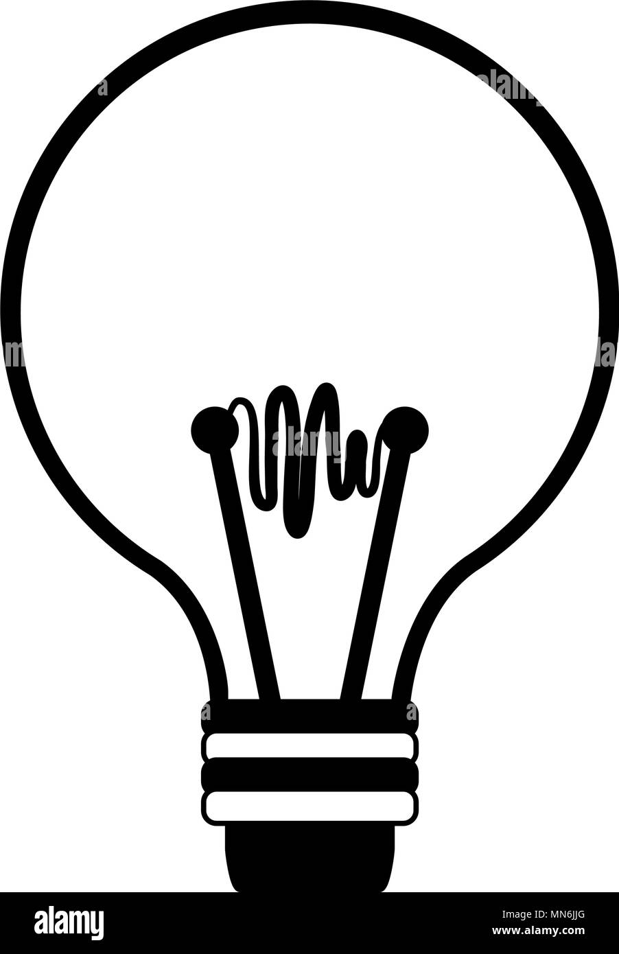 Light bulb symbol in black and white colors Stock Vector Image & Art ...