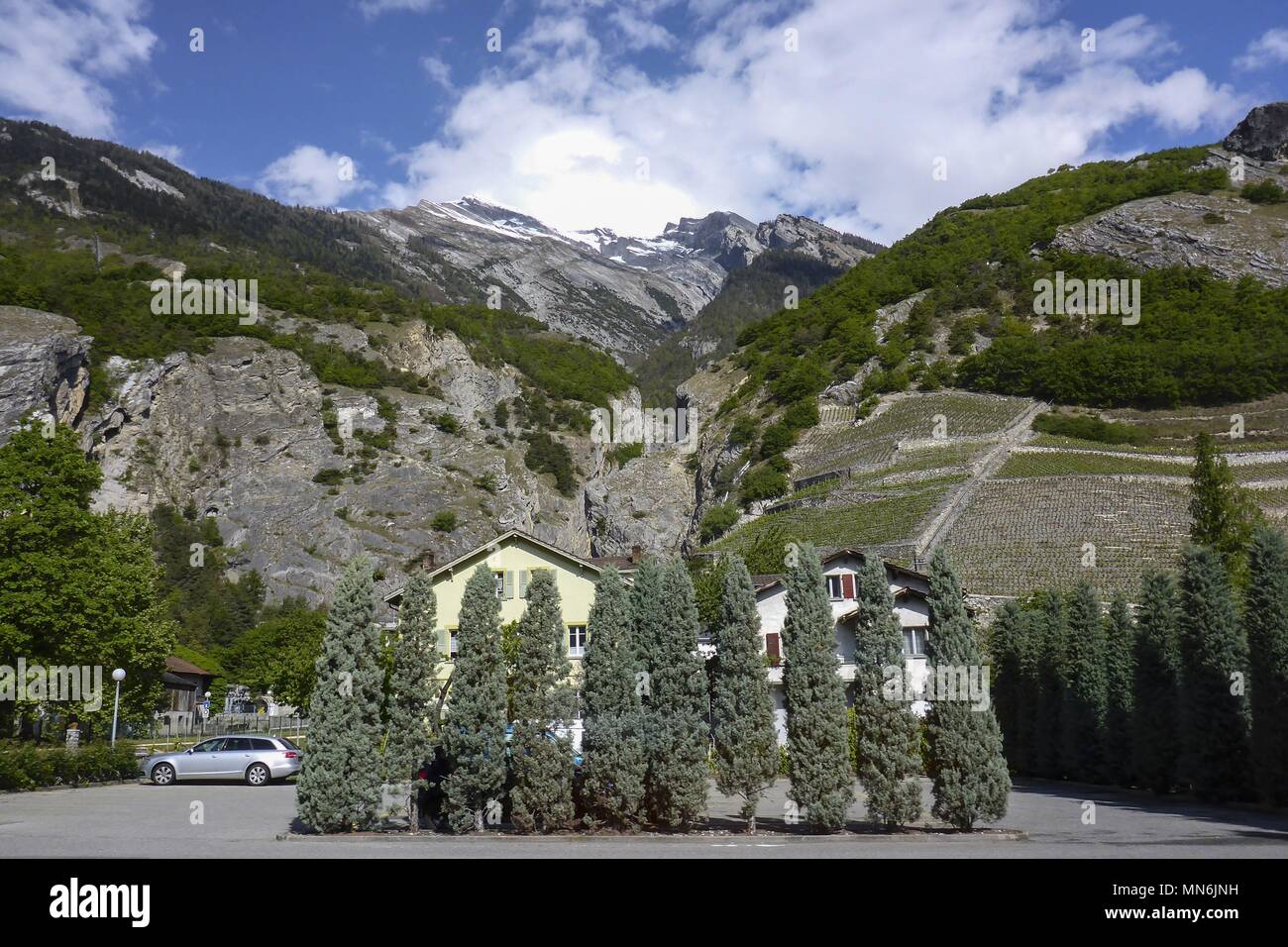 Switzerland Wallis Rhone Valley 6 May 2017 | usage worldwide Stock ...