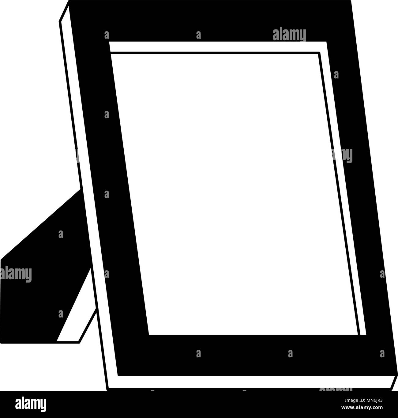 Empty portrait frame in black and white colors Stock Vector Image & Art ...