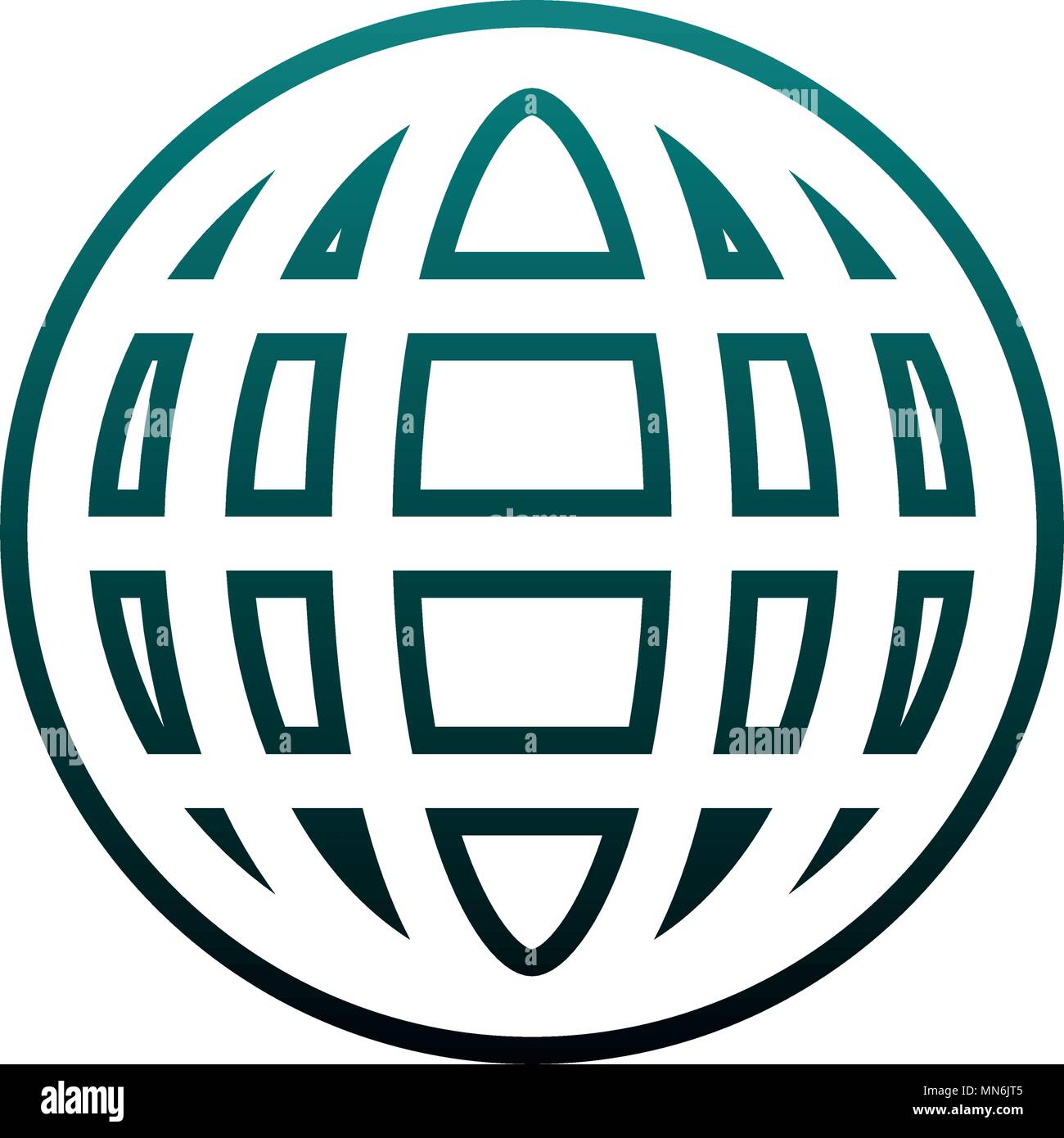 Global sphere symbol in blue lines Stock Vector Image & Art - Alamy