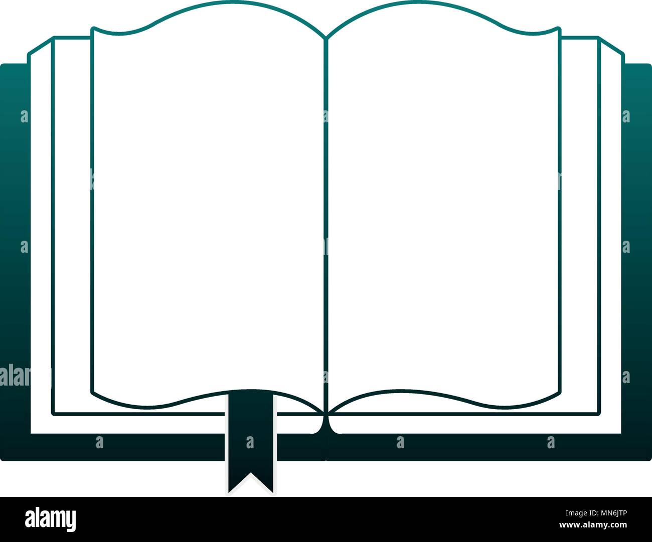 Book open symbol in blue lines Stock Vector Image & Art - Alamy