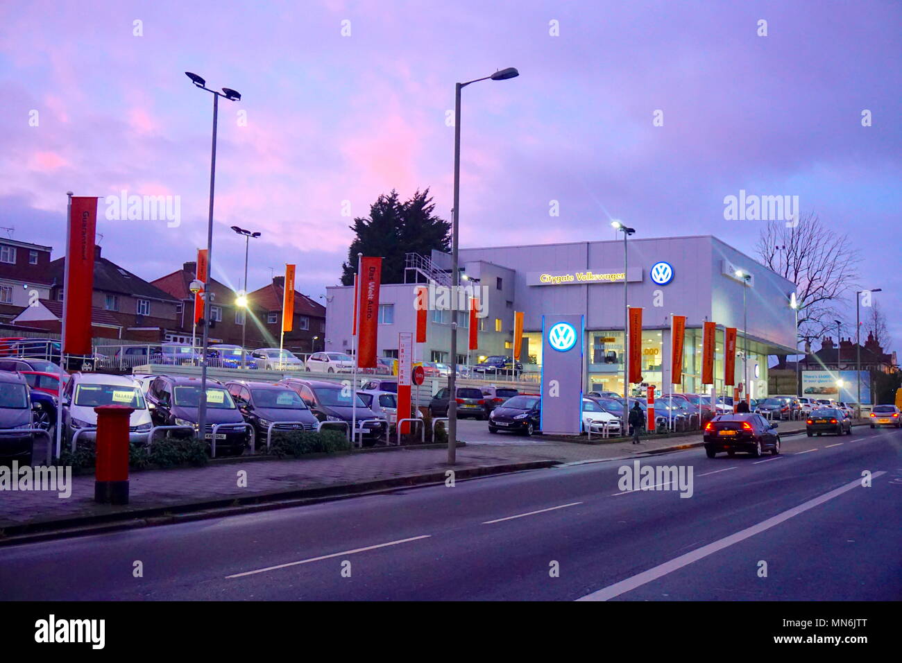 VW Dealership, Colindale, London, UK, England Stock Photo - Alamy