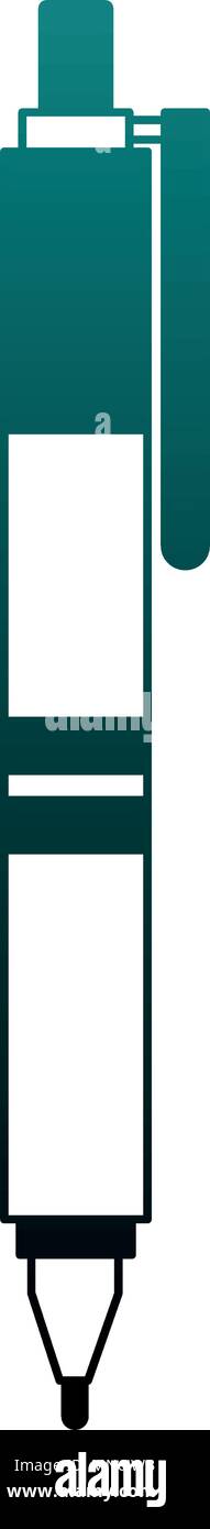 Office pen symbol in blue lines Stock Vector Image & Art - Alamy