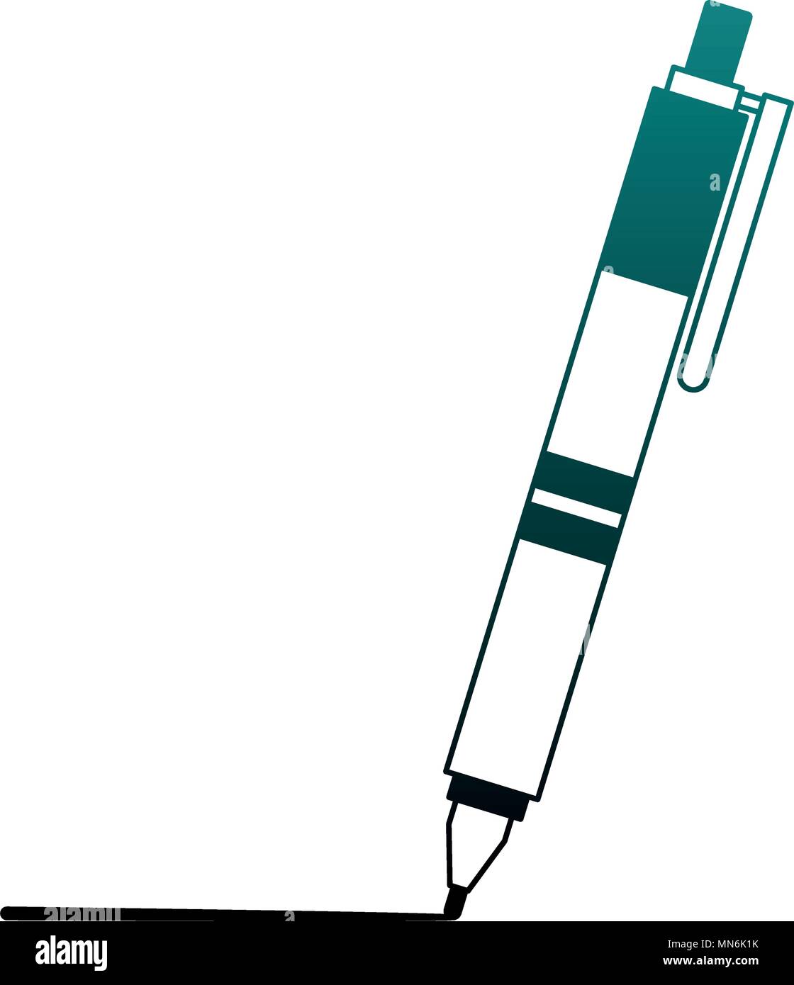 Office pen symbol in blue lines Stock Vector Image & Art - Alamy