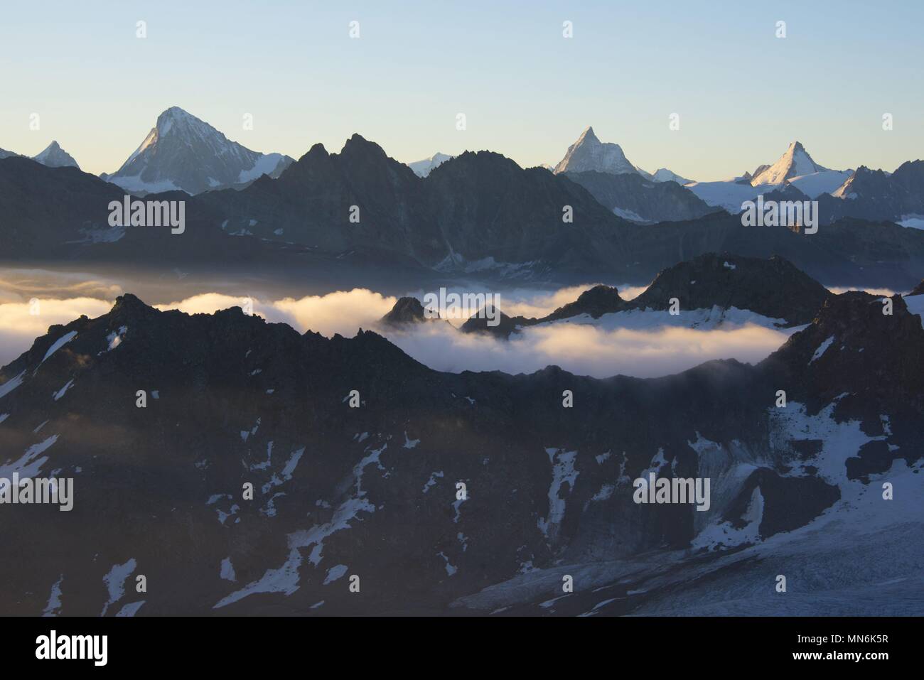 Switzerland Wallis sunrise Mont-Fort 13 July 2017 | usage worldwide ...