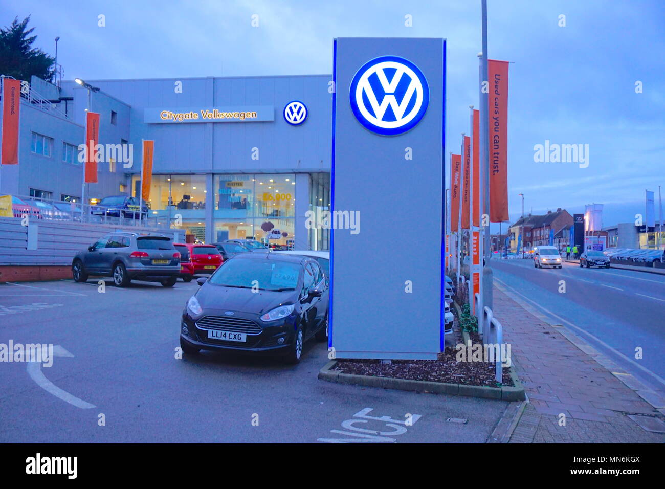 VW Dealership, Colindale, London, UK, England Stock Photo - Alamy