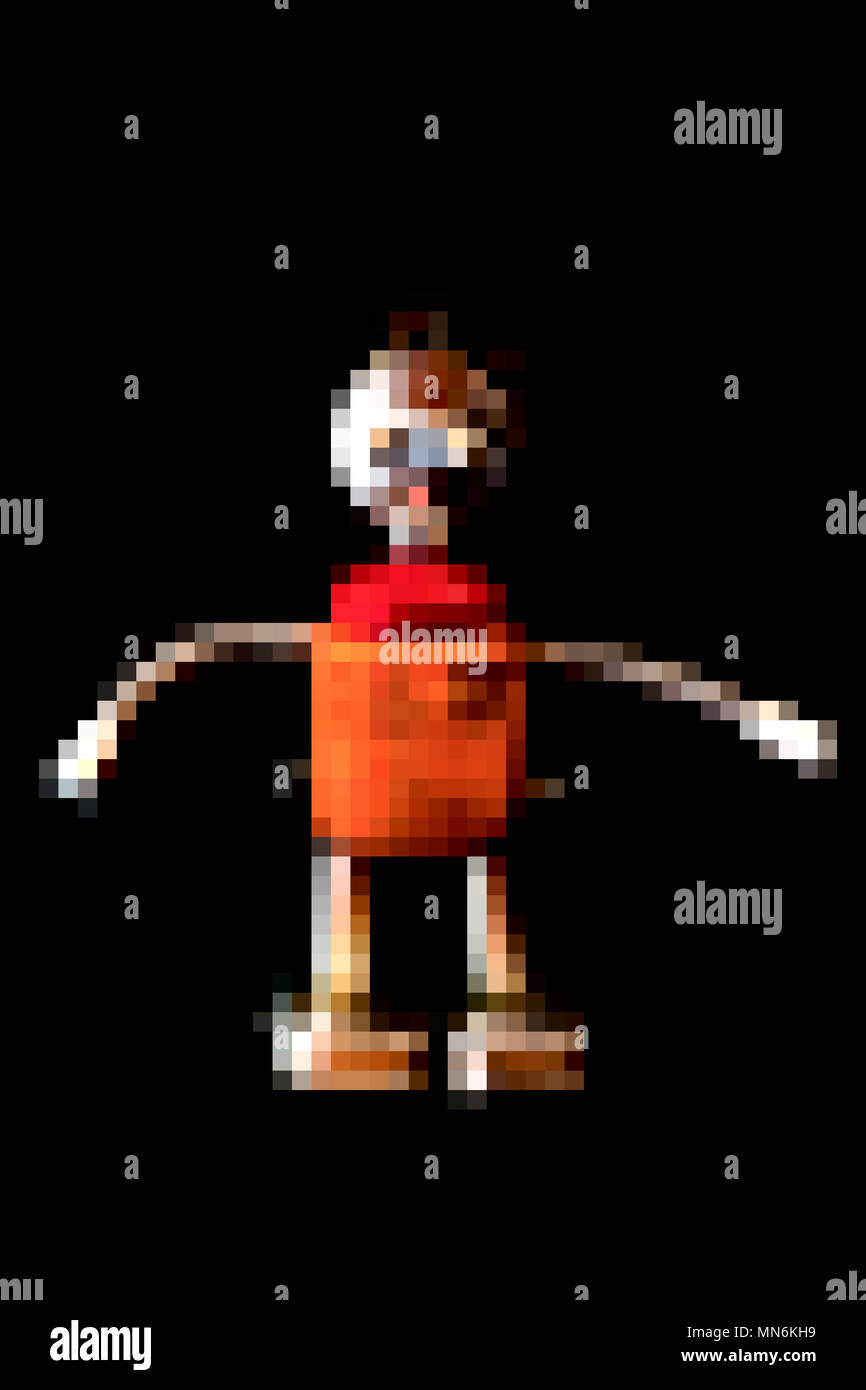 Pixelated toy robot Stock Photo - Alamy