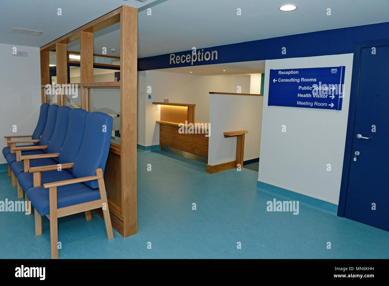 Inside a deserted NHS waiting room and doctors surgery Stock Photo - Alamy