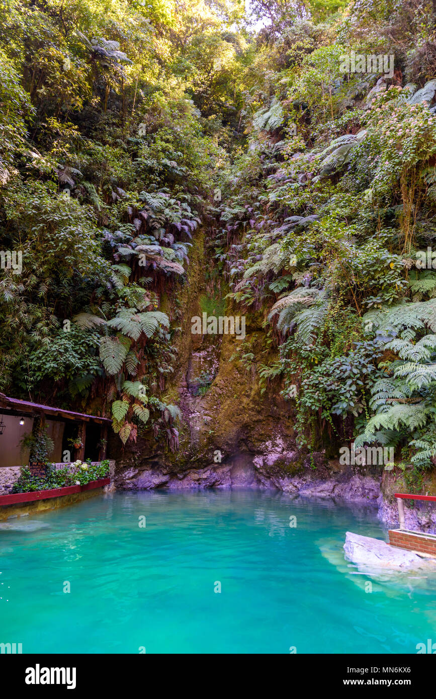 Natural pool of Fuentes Georginas - hot springs around Zunil and ...