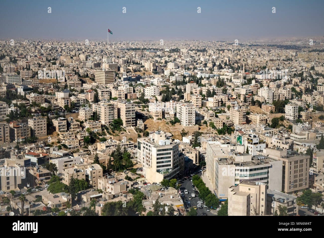 Aerial view of the hills of the old Amman neighborhoods Stock Photo - Alamy