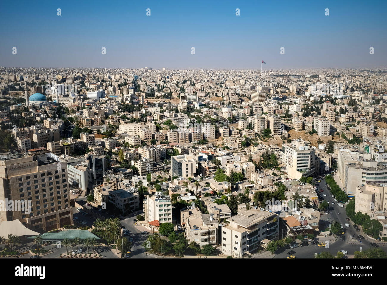 Aerial view of the hills of the old Amman neighborhoods Stock Photo - Alamy