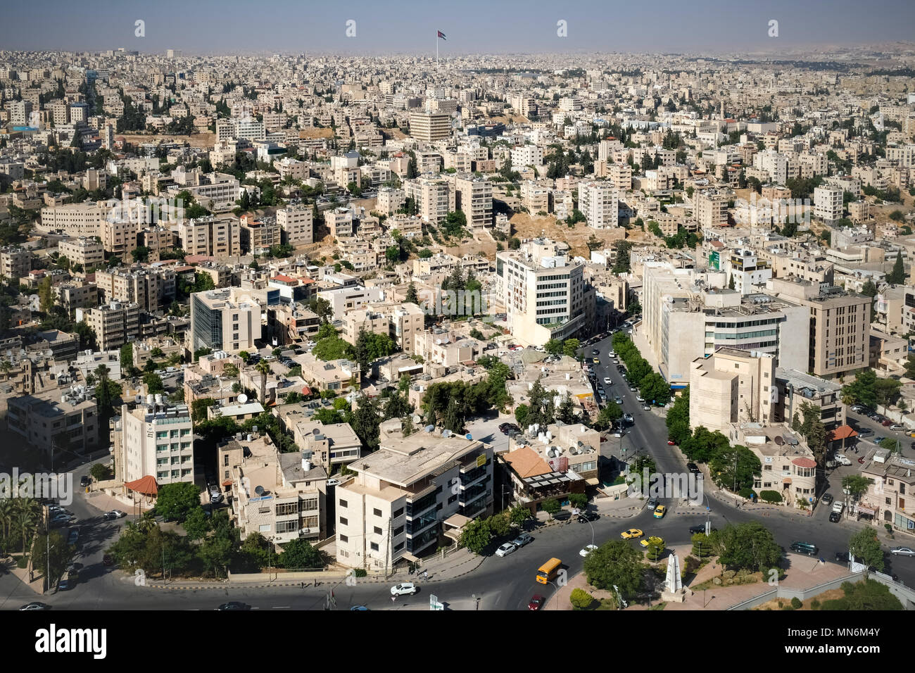 Aerial view of the hills of the old Amman neighborhoods Stock Photo - Alamy