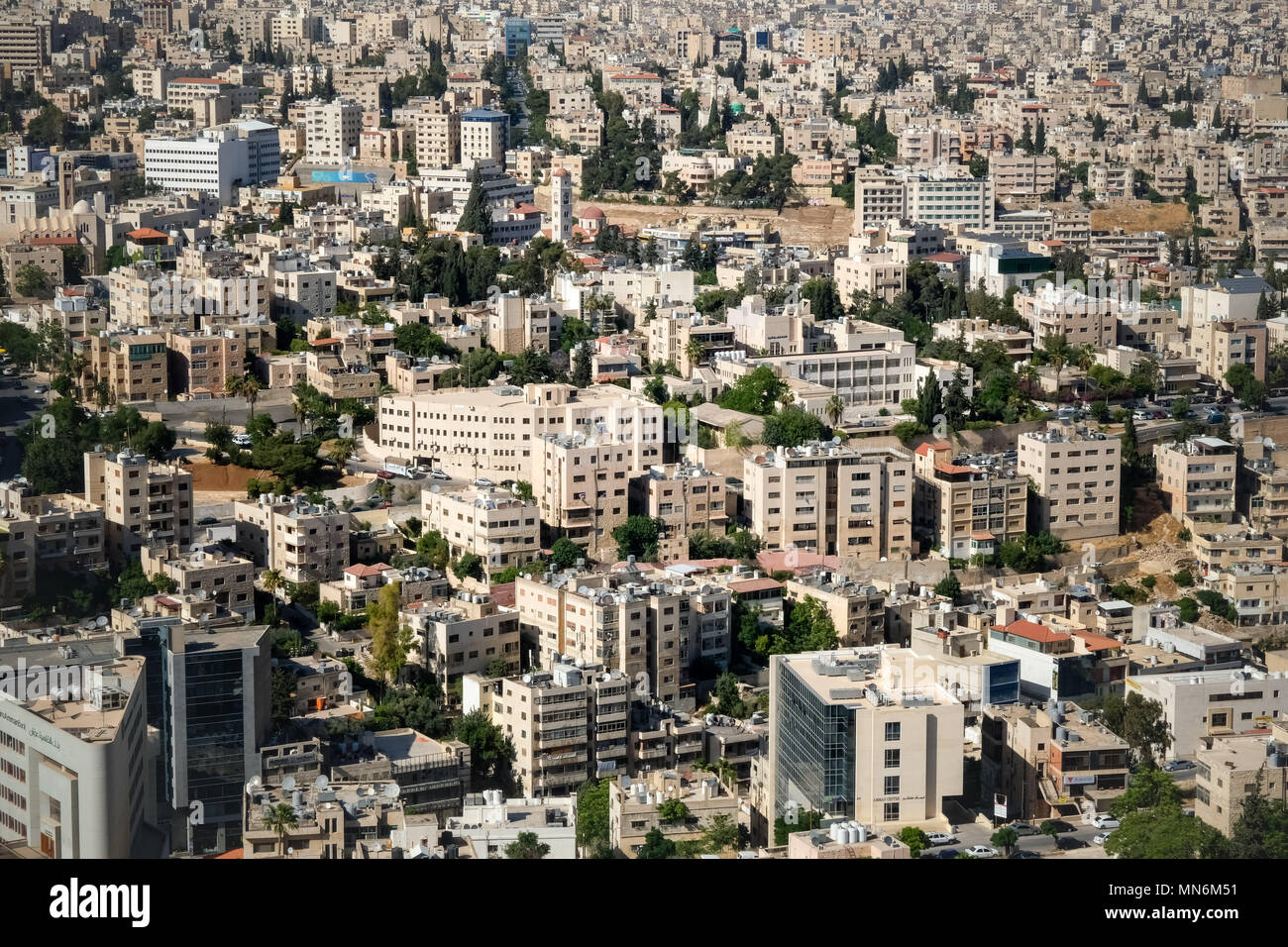 Aerial view of new Amman neighborhoods Stock Photo - Alamy
