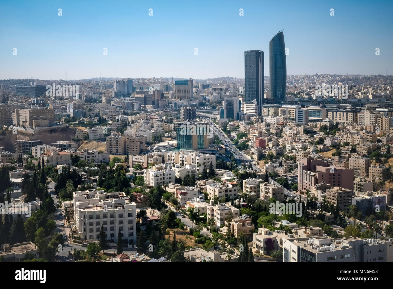 Aerial view of new Amman neighborhoods Stock Photo - Alamy