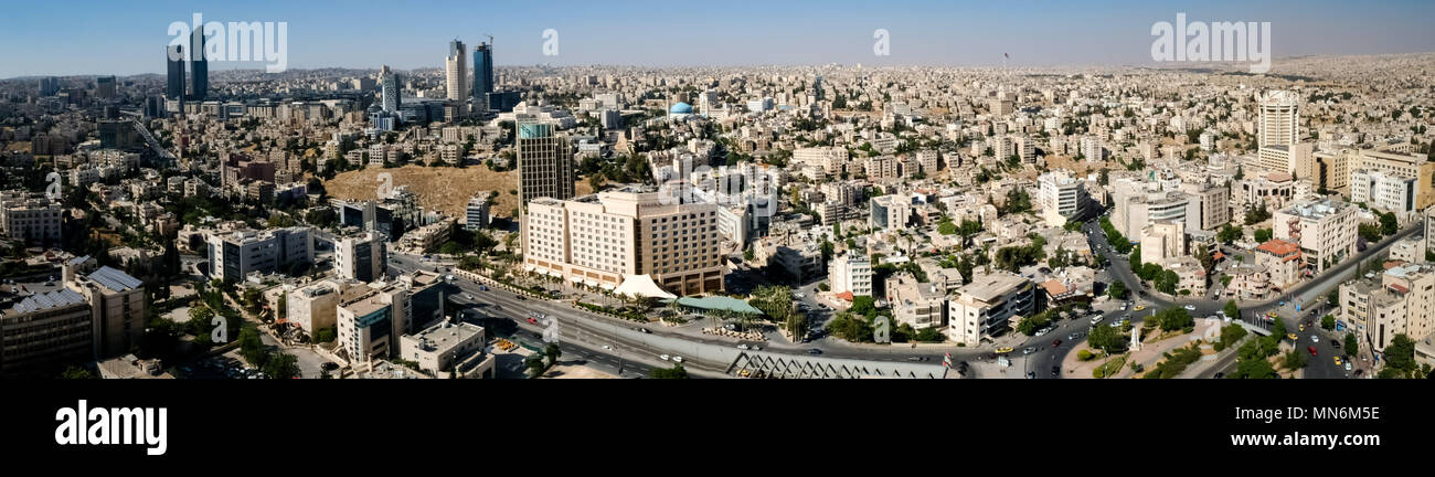 Panoramic view on new Amman Stock Photo - Alamy