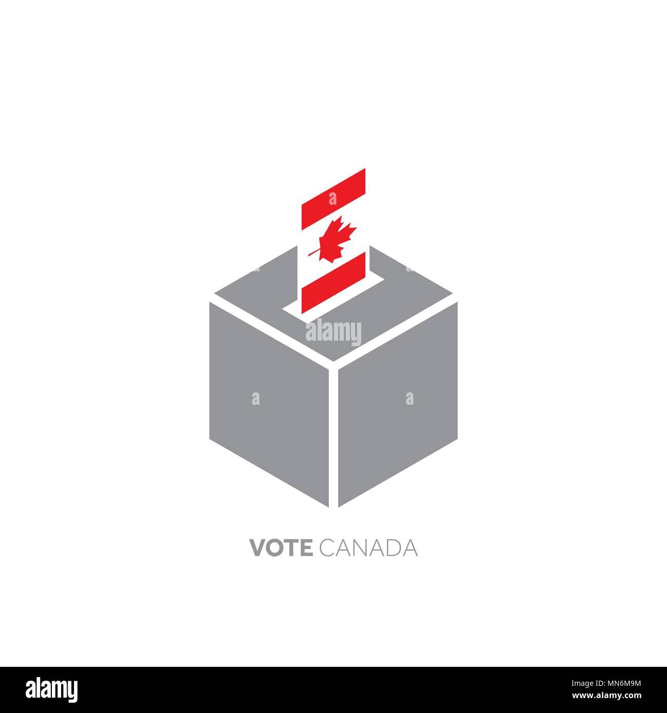 Canada voting concept. National flag and ballot box Stock Vector Image ...