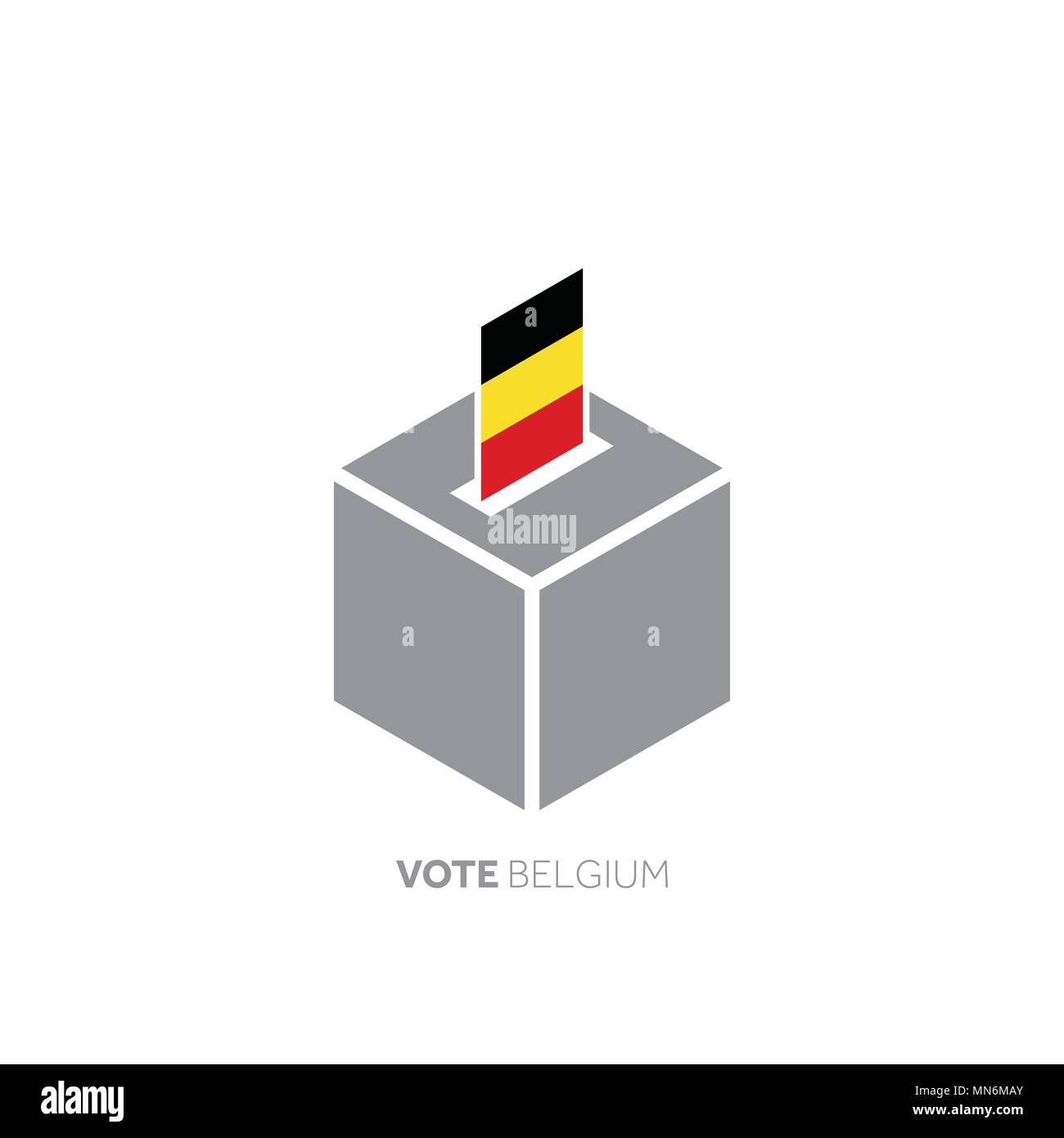 Belgium voting concept. National flag and ballot box Stock Vector Image ...