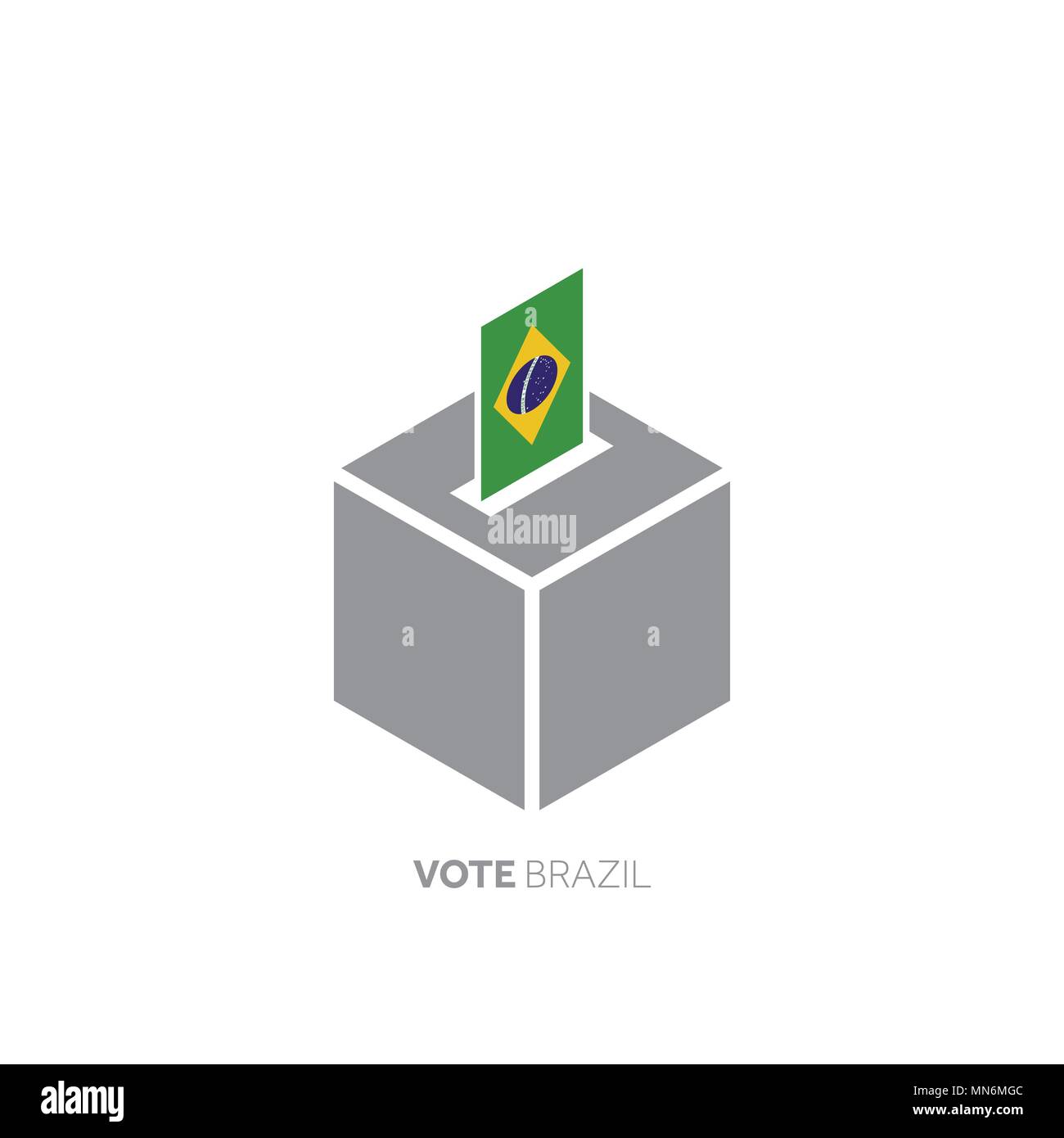 Brazil voting concept. National flag and ballot box Stock Vector Image ...