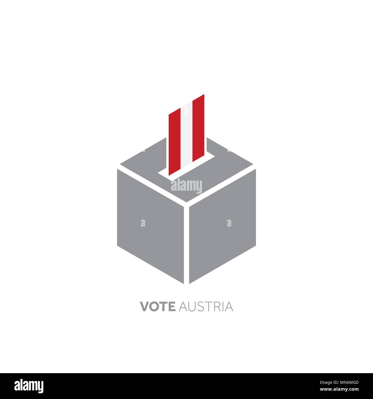 Austria voting concept. National flag and ballot box Stock Vector Image ...