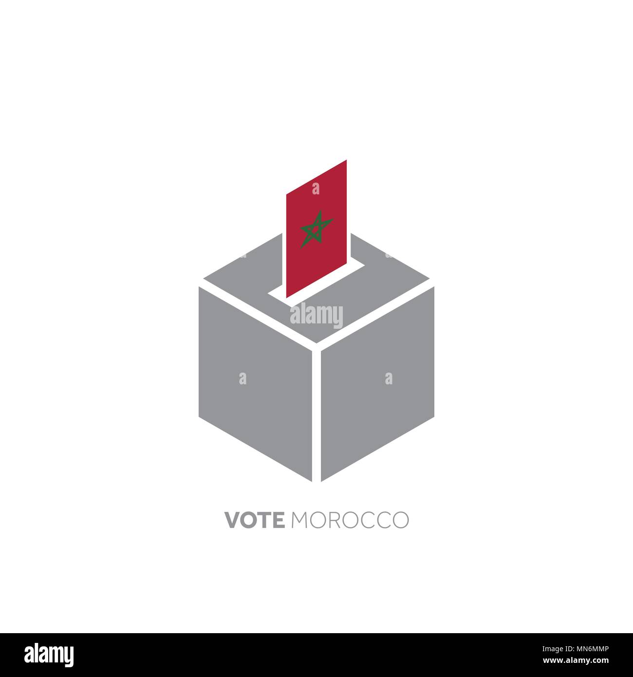 Morocco voting concept. National flag and ballot box Stock Vector Image ...