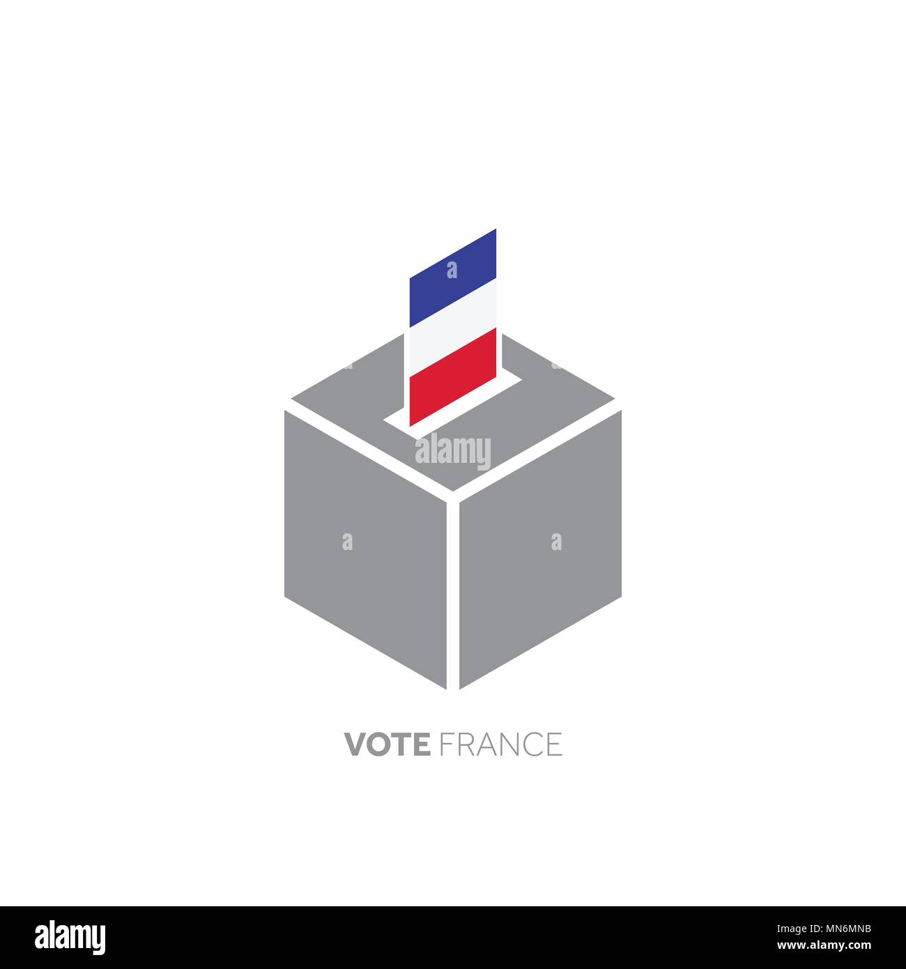 France voting concept. National flag and ballot box Stock Vector Image ...