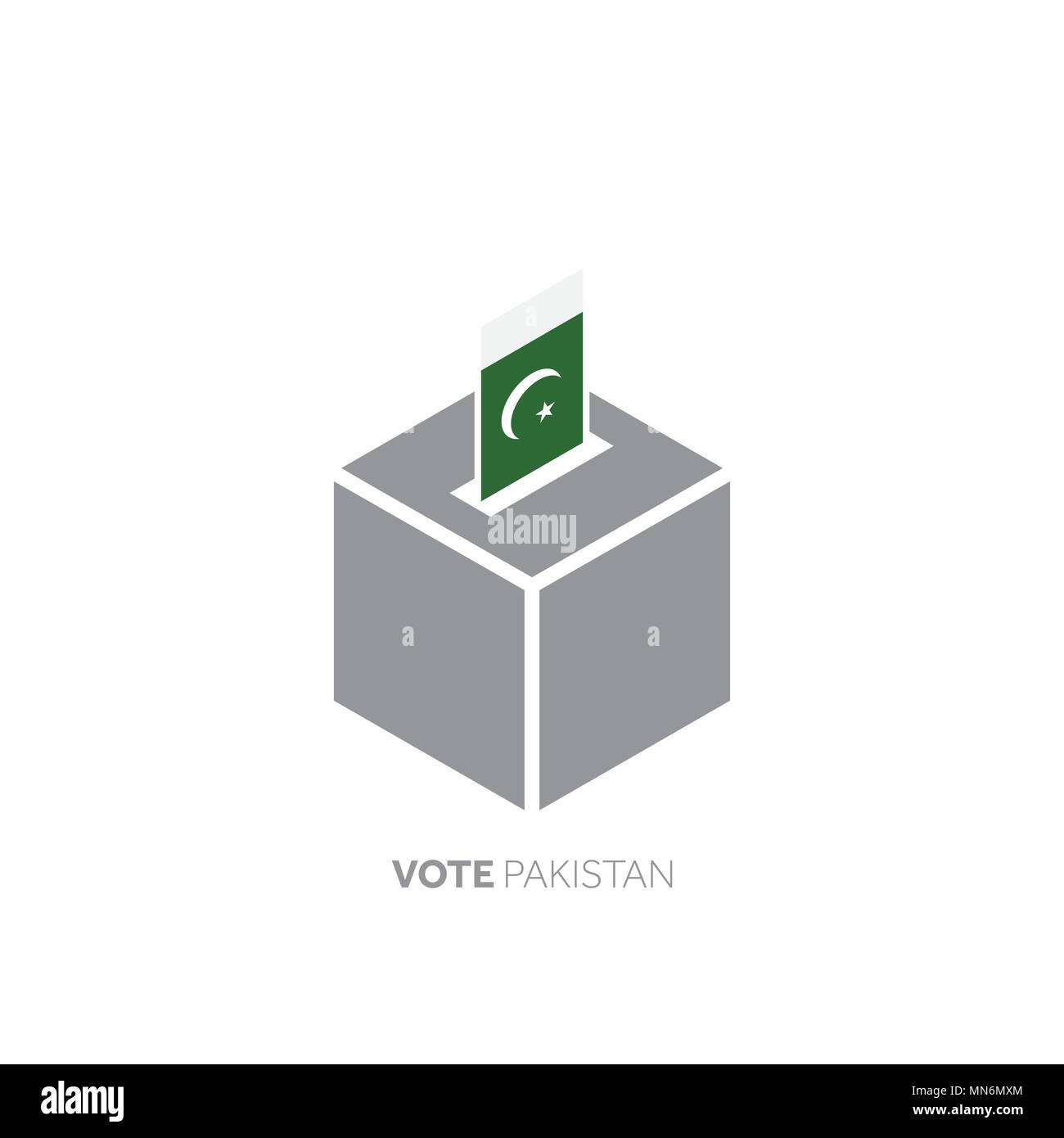 Pakistan voting concept. National flag and ballot box Stock Vector ...