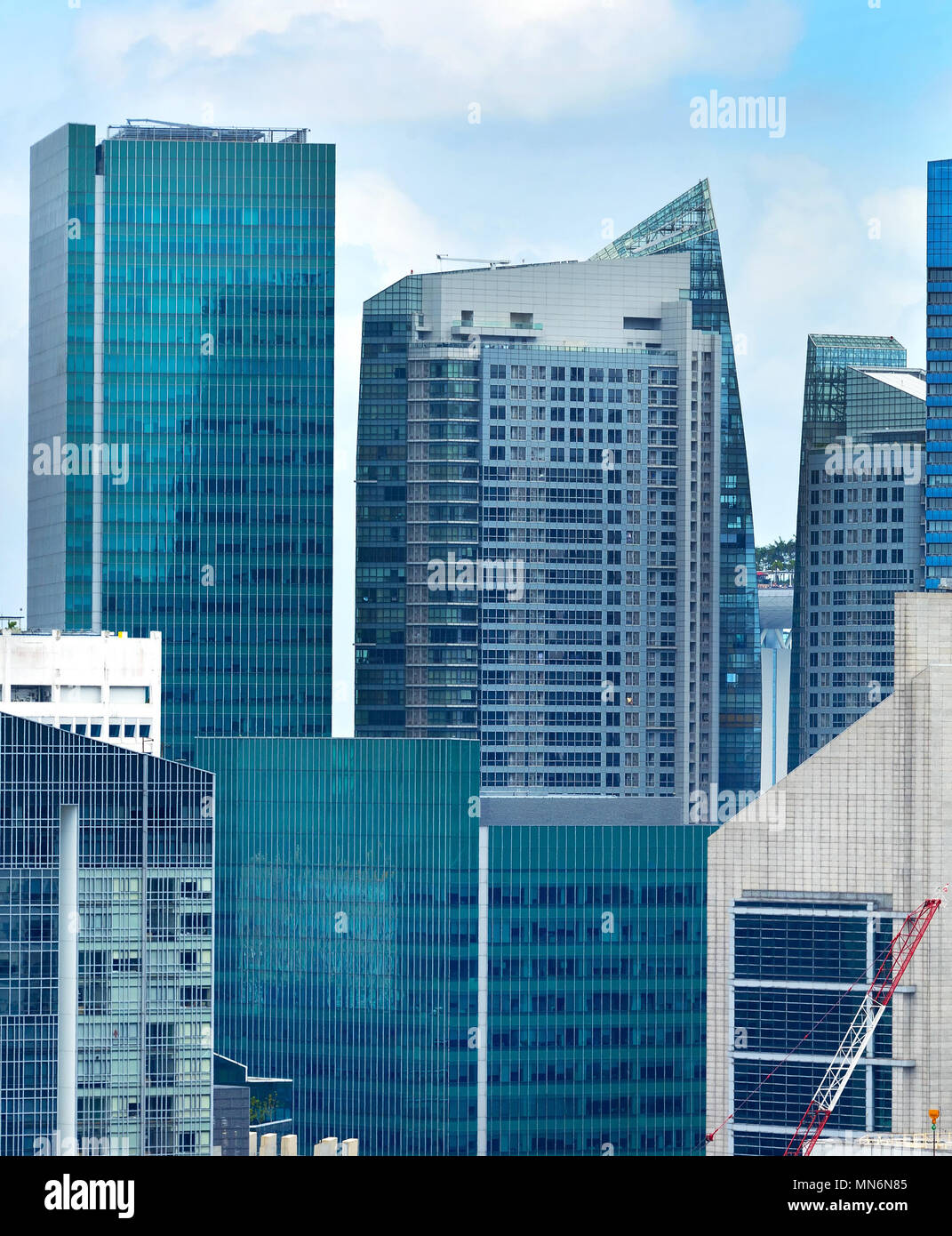 Skyscrapers in Singapore Downtown Core in the daytime Stock Photo - Alamy