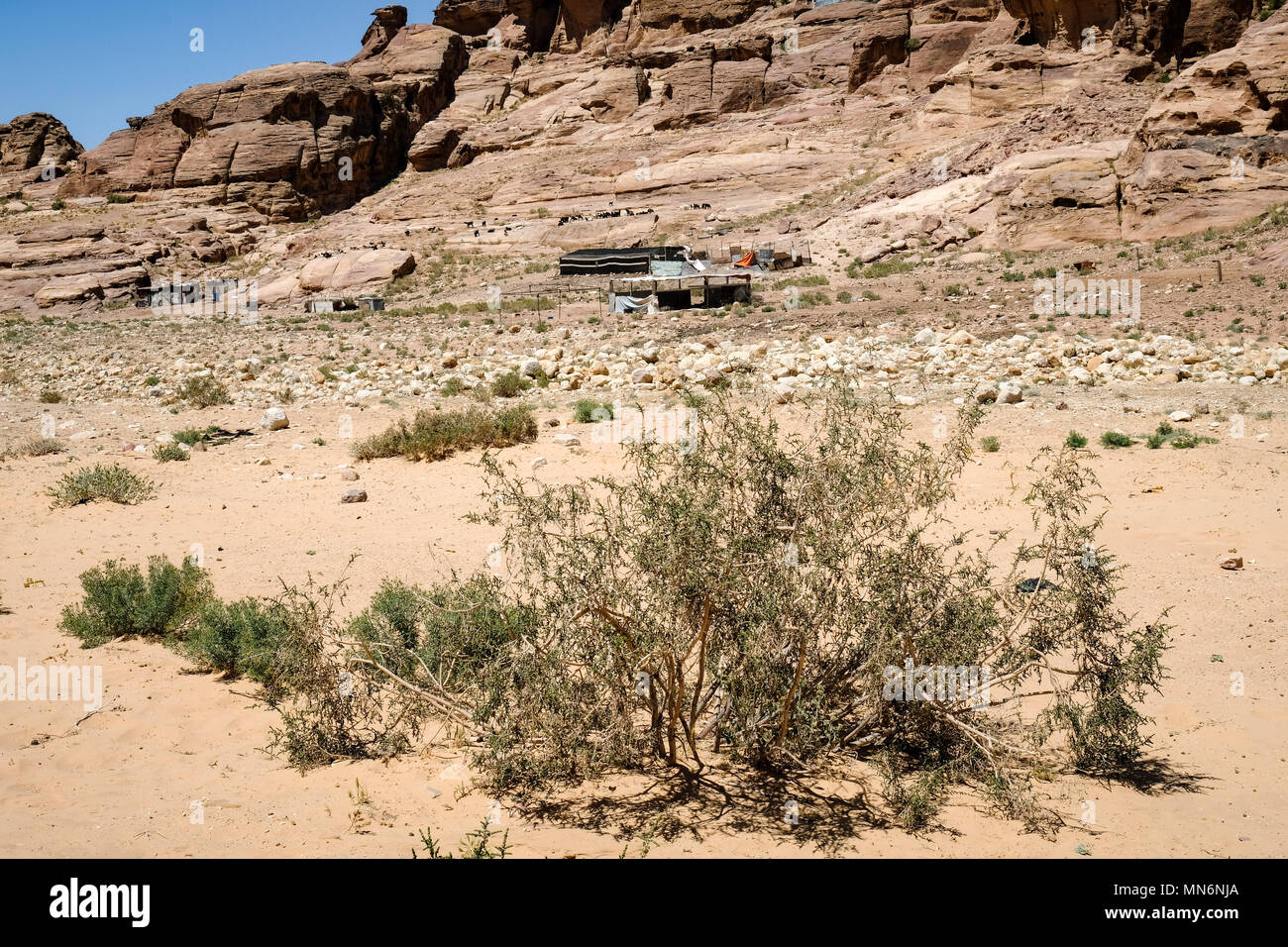 Arid climate landscape with sky on a sunny day Stock Photo - Alamy