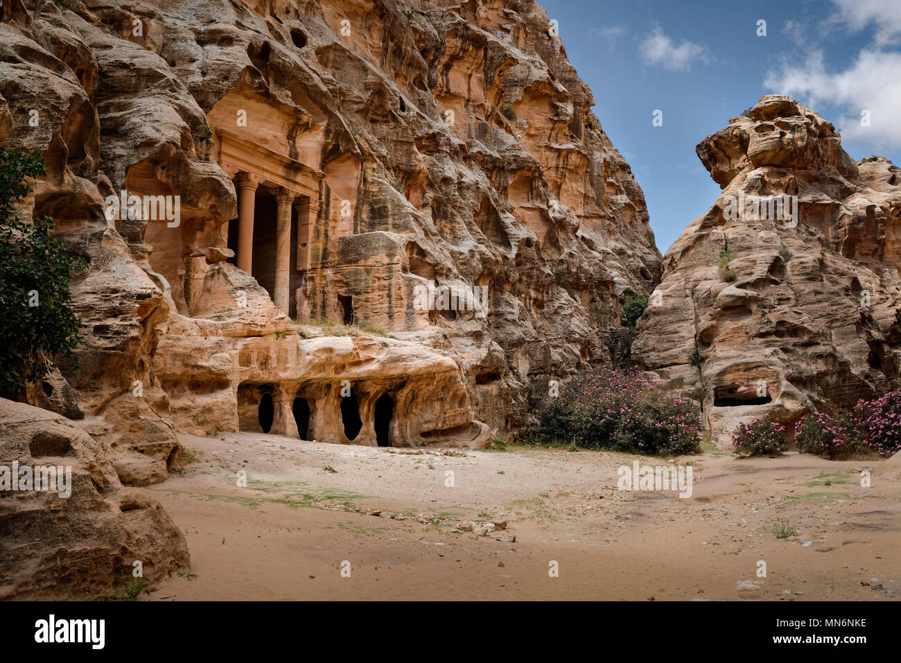 Tomb along the Siq al-Barid, Al-Baida Little Petra Stock Photo - Alamy