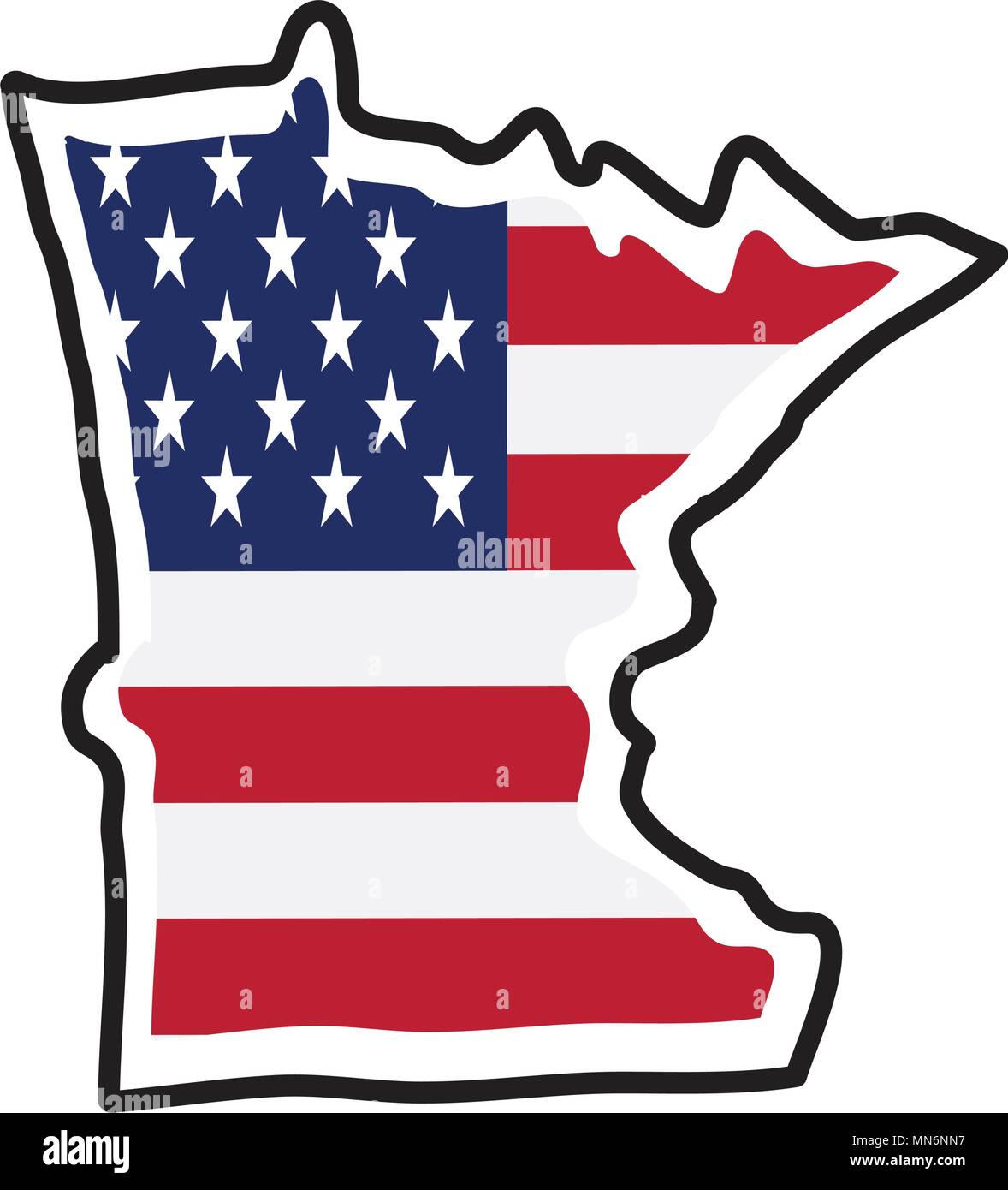 Isolated map of the state of Minnesota Stock Vector Image & Art - Alamy