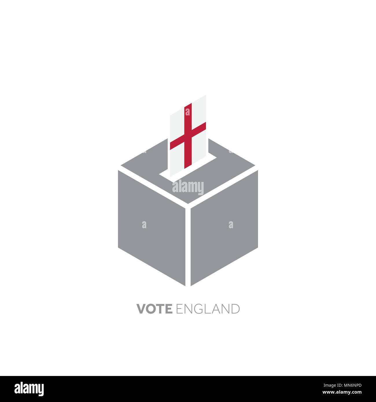 England voting concept. National flag and ballot box Stock Vector Image ...