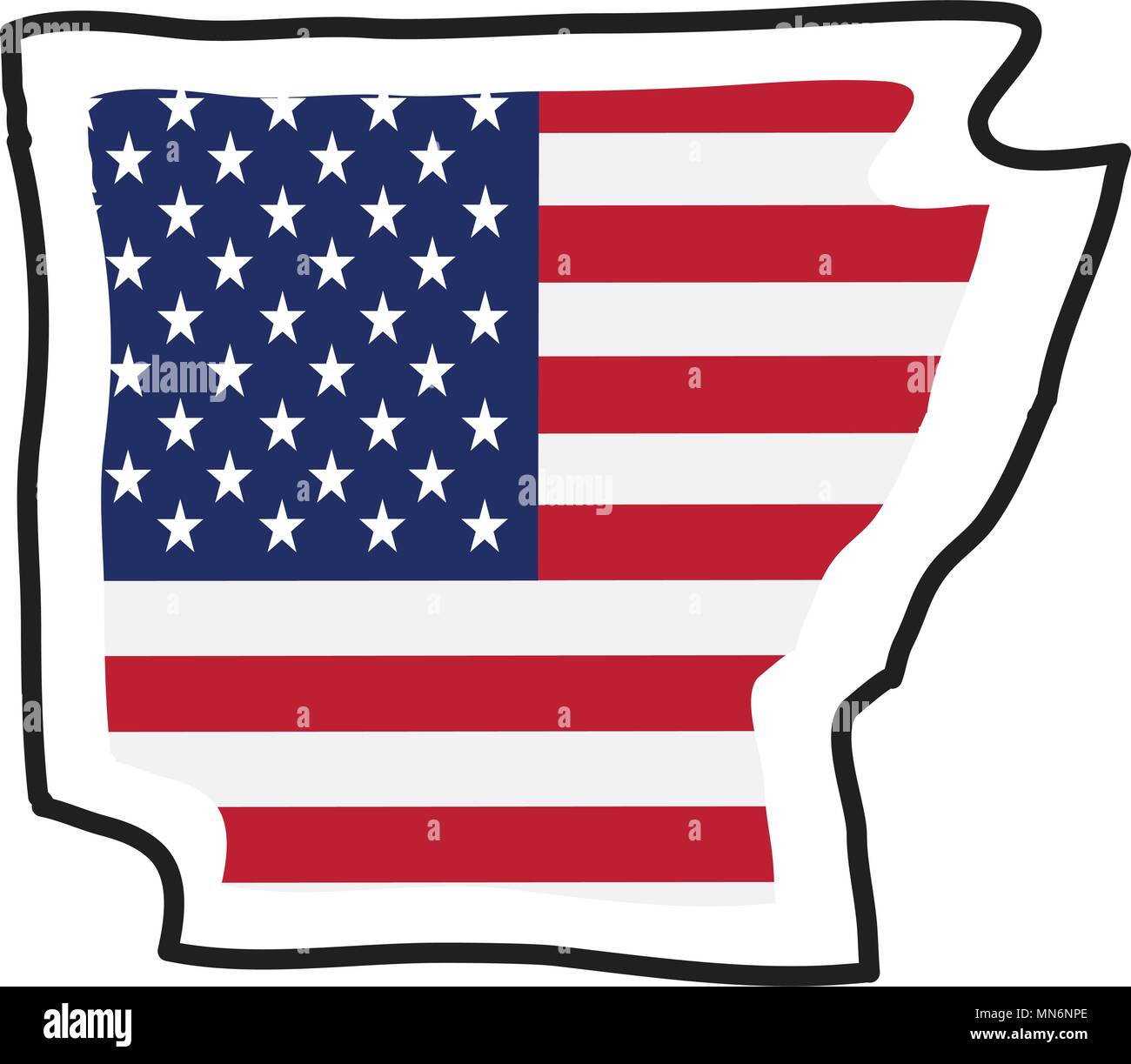 Isolated map of the state of Arkansas Stock Vector Image & Art - Alamy