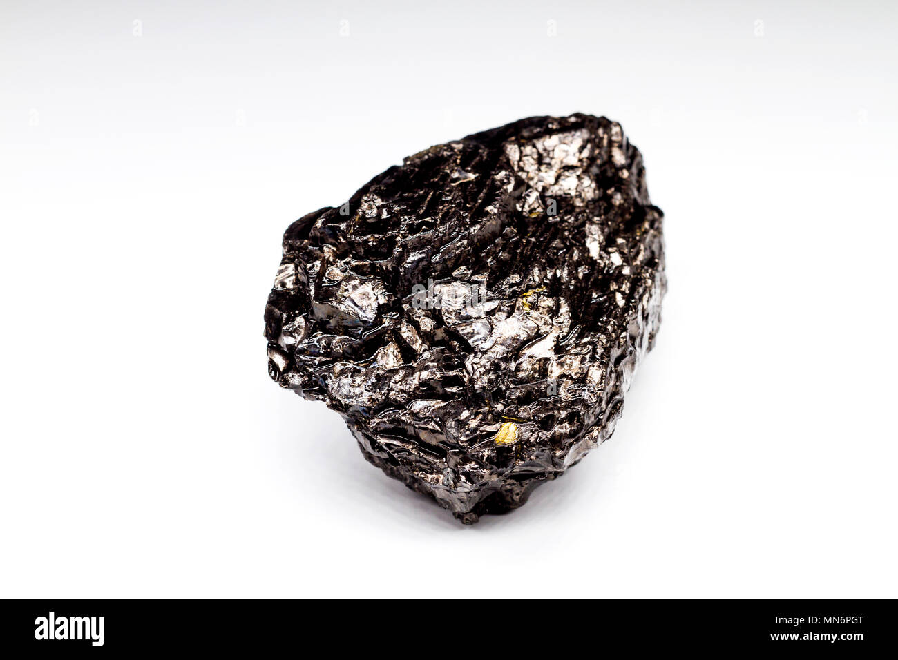 Stone coal on a white background, isolated objects, spring and design ...