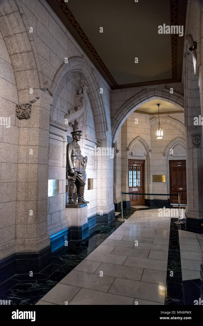 Interior of the Federal Parliament Building of Canada; Ottawa, Ontario ...