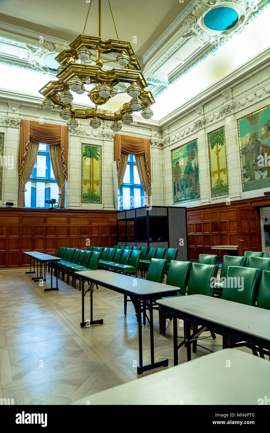 Interior of the Federal Parliament Building of Canada; Ottawa, Ontario ...