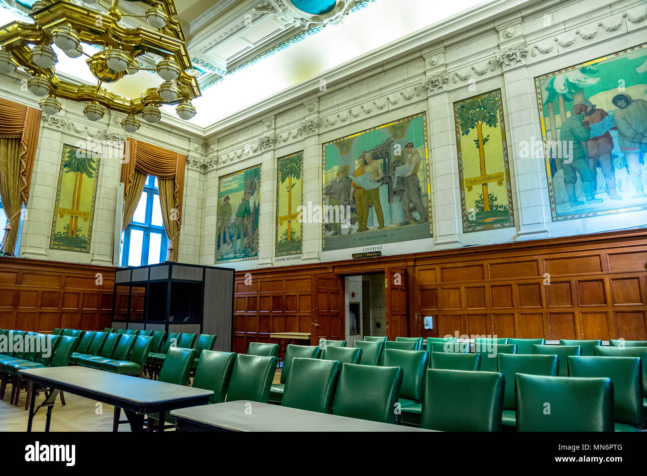 Interior of the Federal Parliament Building of Canada; Ottawa, Ontario ...
