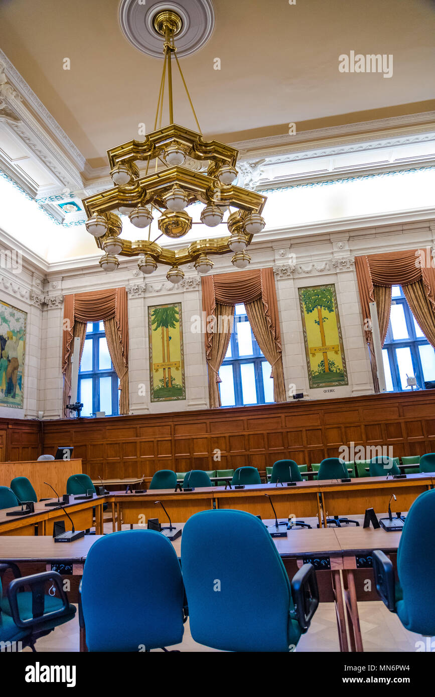 Interior of the Federal Parliament Building of Canada; Ottawa, Ontario ...