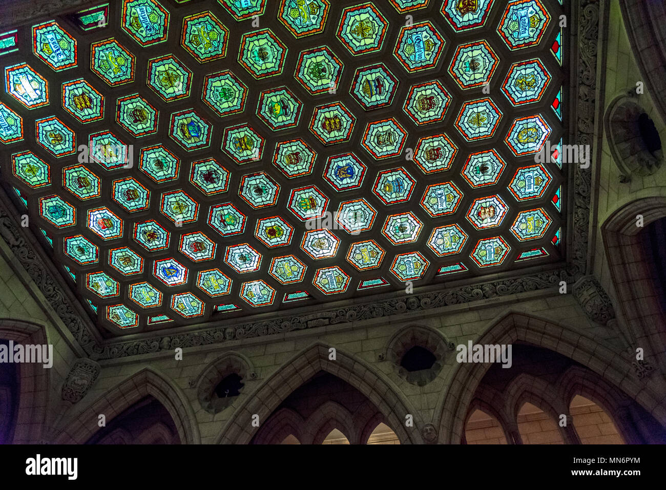 Interior of the Federal Parliament Building of Canada; Ottawa, Ontario ...