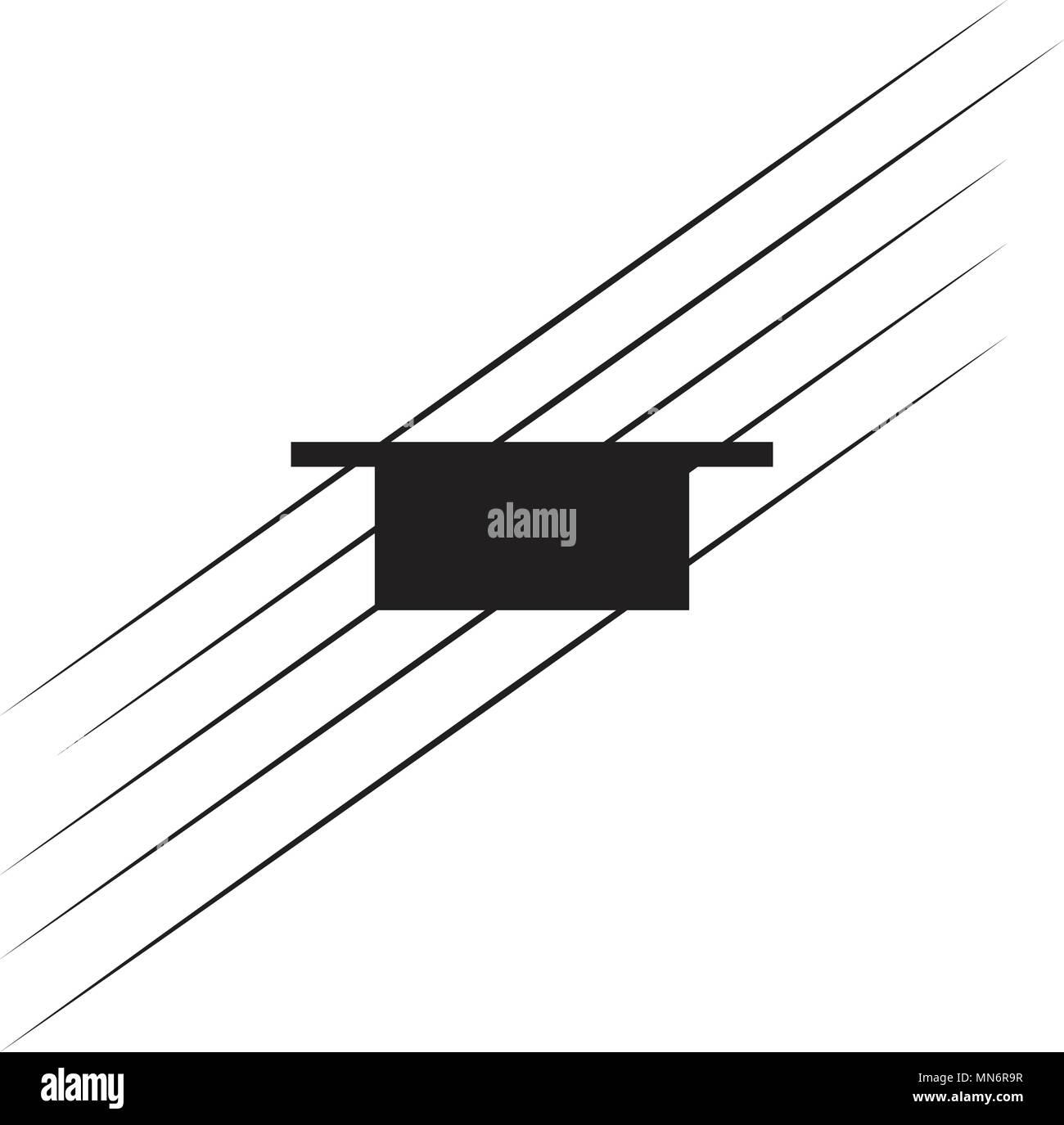 Isolated whole rest note on a pentagram. Vector illustration design ...