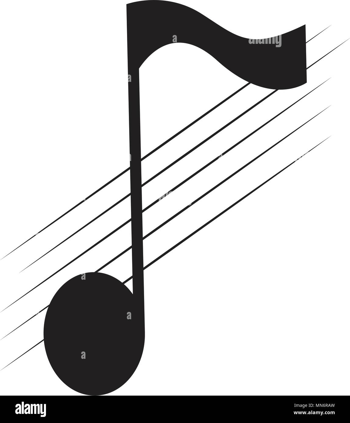 Eighth note vector vectors hi-res stock photography and images - Alamy