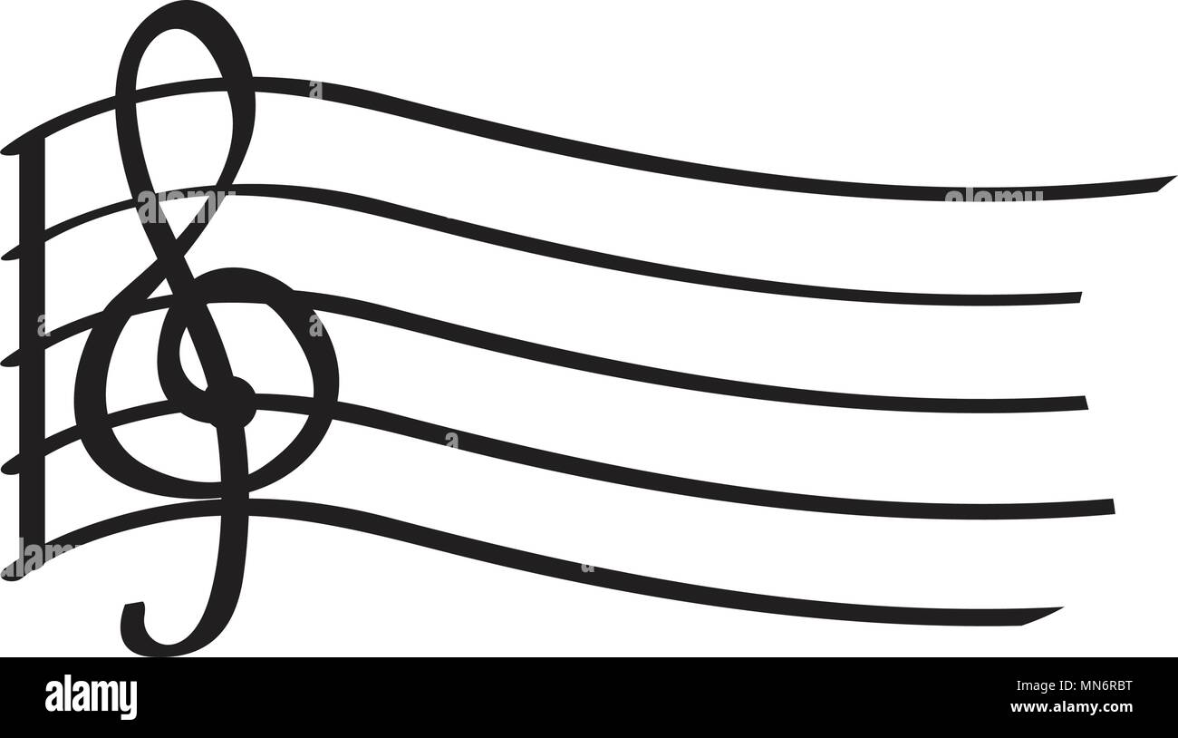 Curved Blank Music Staff