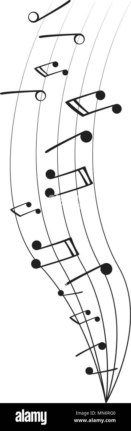 Set of musical notes on a pentagram Stock Vector Image & Art - Alamy