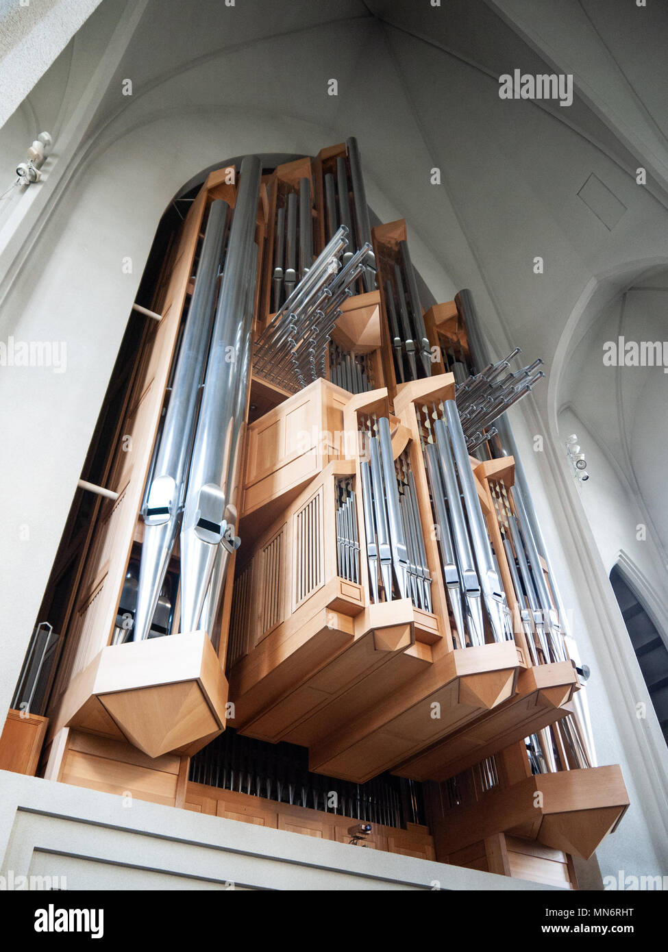 Church organ inside Hallgrimskirkja, Reykjavik, Iceland Stock Photo - Alamy