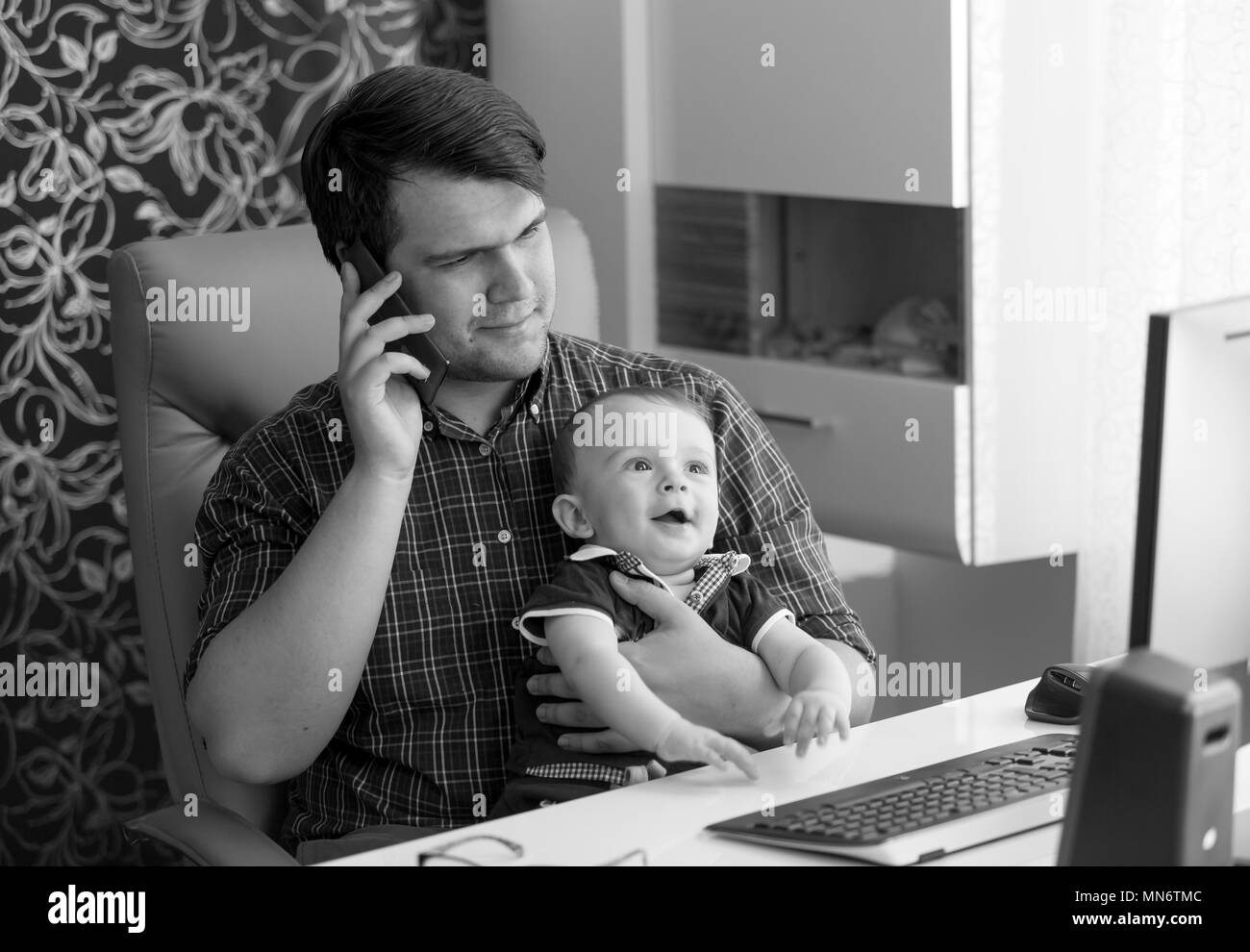Workaholic child Black and White Stock Photos & Images - Alamy