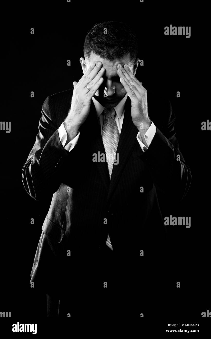 Concerned executive Black and White Stock Photos & Images - Alamy