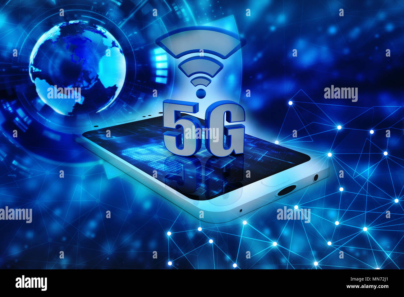 3d rendering, 5G Network, 5G Connection Concept Stock Photo - Alamy