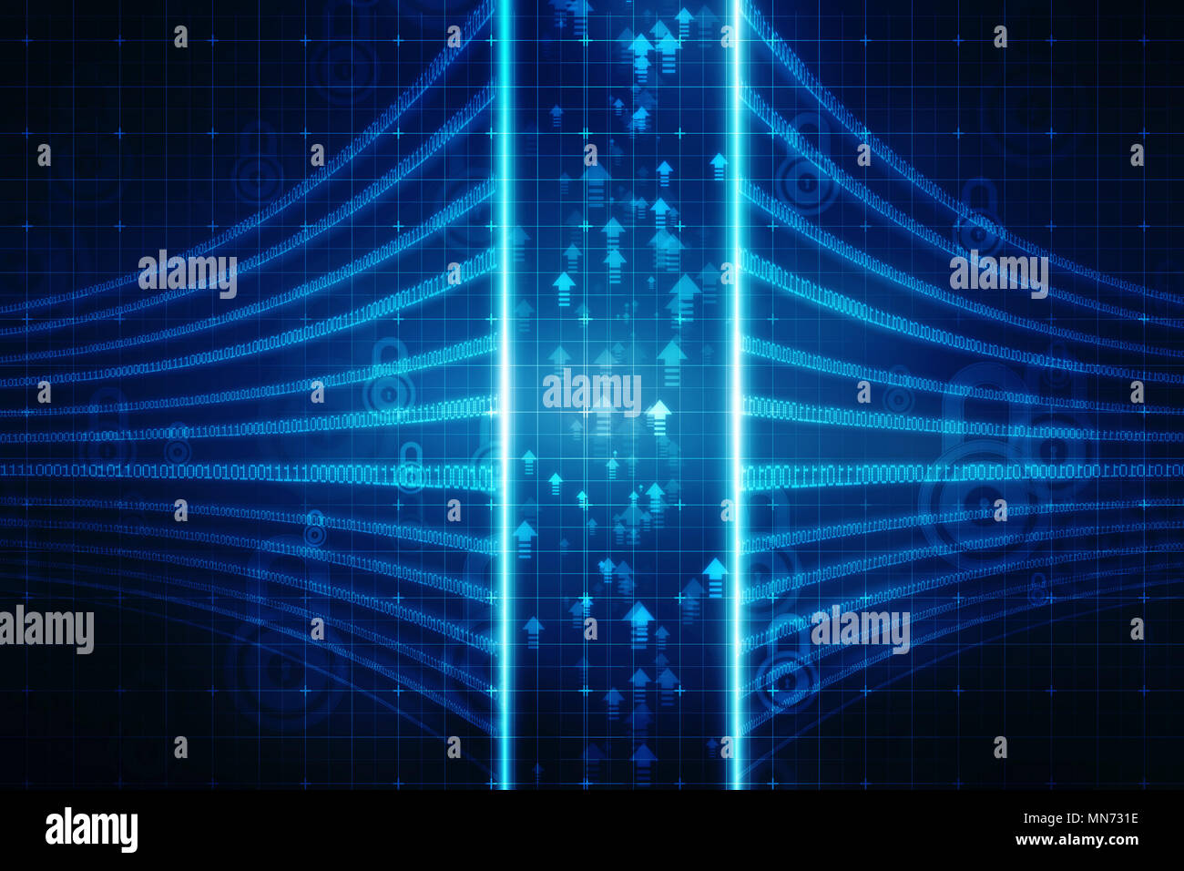 Digital Abstract technology background, network connection concept ...