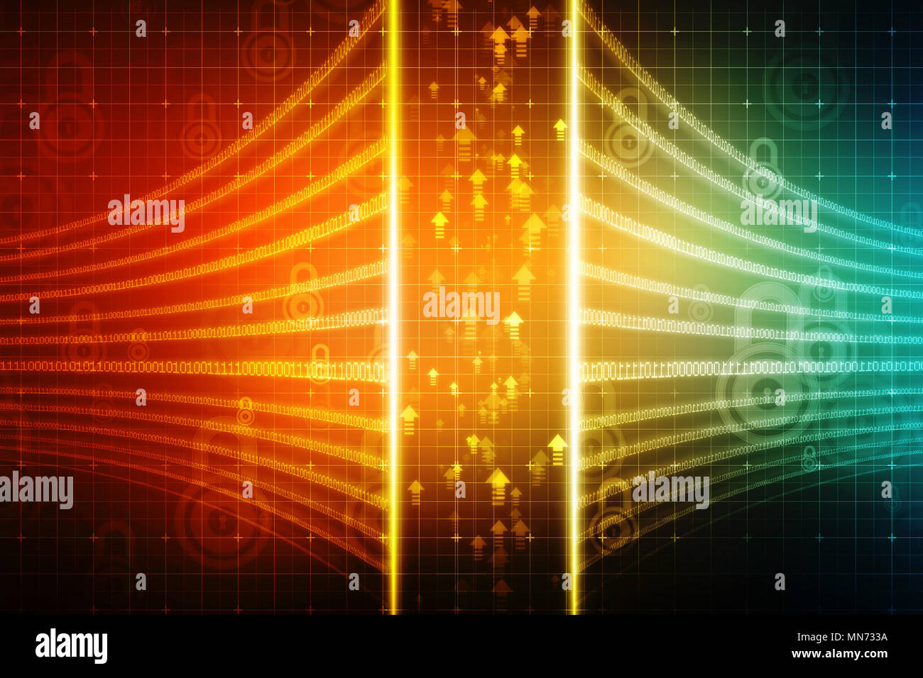 Digital Abstract technology background, network connection concept ...